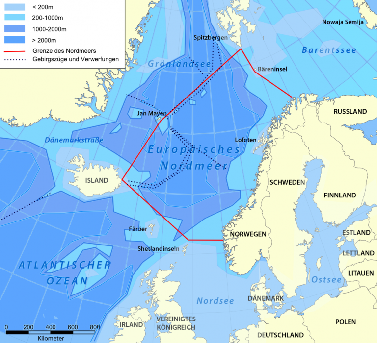Norwegian Sea Map – Locations and Maps of Atlantic Ocean