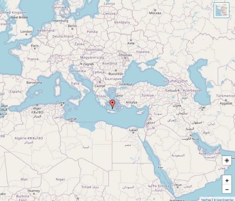 Sea of Crete Map – Locations and Maps of Atlantic Ocean